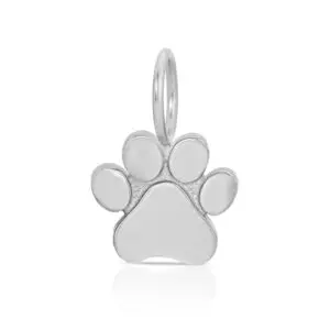 Maya Brenner Designs Charm Pendant Paw White Gold - Silver