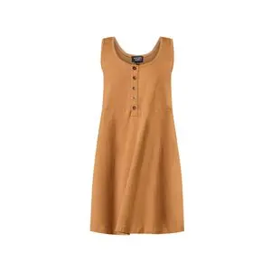 KNOWN SUPPLY Button Up Sleeveless Dress Leon Willow - Brown