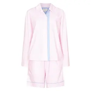 NOLOGO-CHIC Stripe Stock Set Shorts Pj Cotton - Pink