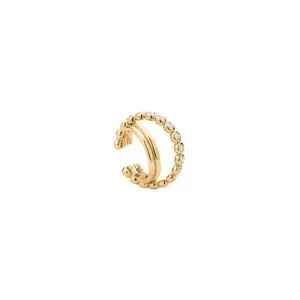 VANCHI Vina Crystal Bezel Ear Cuff - Gold