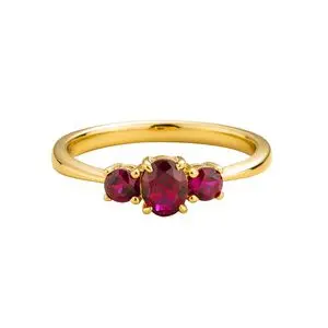 JUVETTI  Gold / Red Boble Ring In Ruby Set In Gold - Gold/red