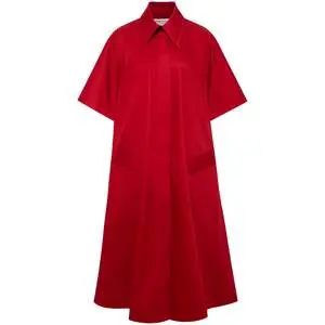 FEMPONIQ Oversized Cape Cotton Dress / Berry