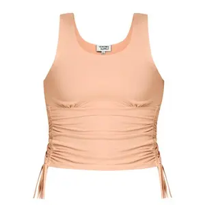 KNOWN SUPPLY Side Tie Tank Spellbound Tearose - Pink