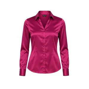 MADISON / SAVILE Wild Aster Haven Fitted Satin Shirt Two