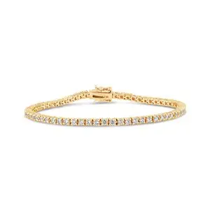 SALLY SKOUFIS White / Gold Flirtation Bracelet With Made Cz Diamond Stimulant In Sterling Silver & 18k Gold Vermeil - White/gold