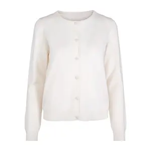 TIRILLM Emilie" Basic Cashmere Cardigan, Off White