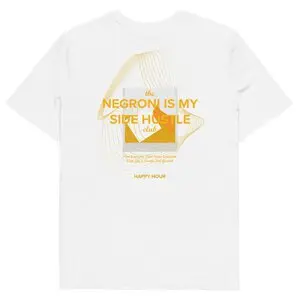 ANCHOR & CREW Organic Cotton T-shirt With Negroni Graphic - White