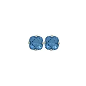 VICKISARGE The Large Stud In Platinum - Blue