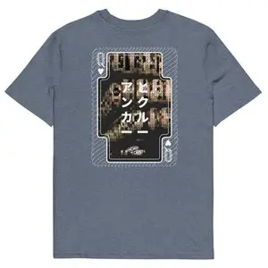 ANCHOR & CREW Heather One Japan Gurafiku Organic Cotton T-shirt - Blue