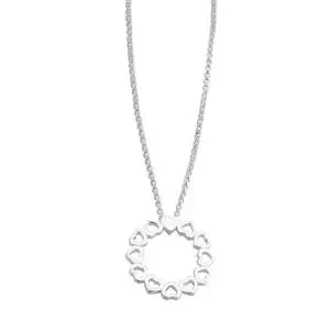FV JEWELLERY Sterling Circle Of Love Necklace - Silver