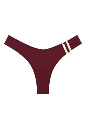 MONTCE Maroon Sporty Lulu Zig-zag Stitch Bikini Bottom - Red