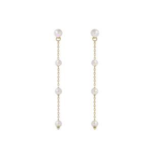 LISA&CO. Silver Earrings Pearl Drip Drop - Gold