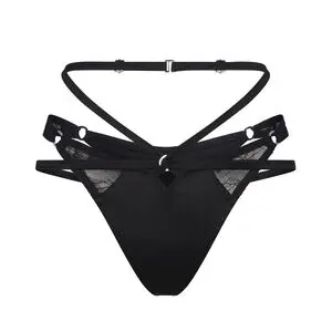 LUNATIC FEMME Ohm High-leg Silk Thong
