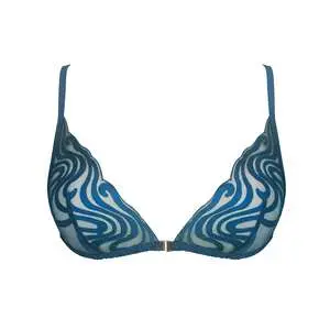 MONIQUE MORIN LINGERIE Echo Triangle Bralette Abyss - Blue