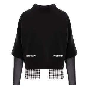 LARISA DRAGNA Midnight Tee Contrast Blouse