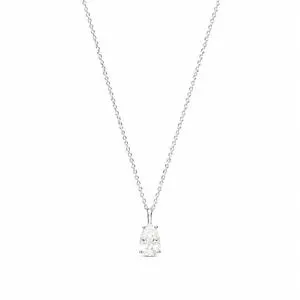 ESTERAH Juliette Pear-cut Solitaire Necklace - Silver