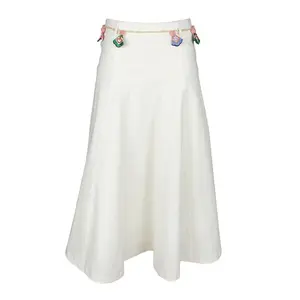 LALIPOP DESIGN A-line Midi Cotton Skirt