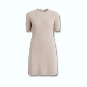 MONLICIA Neutrals Rune Short Sleeve Knit Dress – Taupe - Gray
