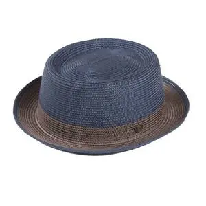 DASMARCA HATS Dasmarce Bobby Retro Short Brim Summer Porkpie – Navy - Blue