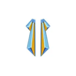 GISSA BICALHO Handmade Acrylic Drop Earrings - Yellow/blue