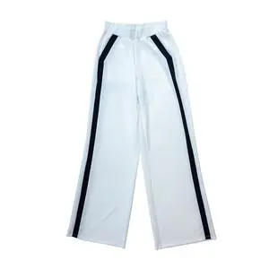 CIRCULAR PATH Striped Track Pant White Black Tall - Black/white