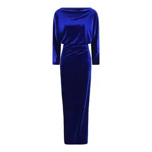 BEATRICE VON TRESCKOW Electric Bella Velvet Dress - Blue