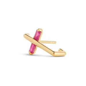 KASUN LONDON Angel Kiss Earring July Ruby Vermeil - Gold