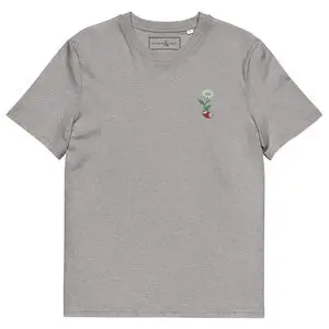 ANCHOR & CREW Organic Cotton Embroidered T-shirt - Grey