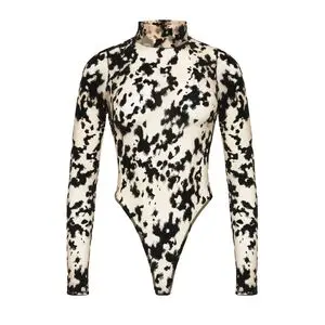 PERILLA Harlow Long Bodysuit Nude - Brown