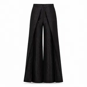 SILK AND BEARS Ophelia Wide Leg Palazzo Trousers In Mulberry Silk