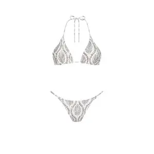 AGUACLARA Sultana Triangle Top String Bottom - Grey