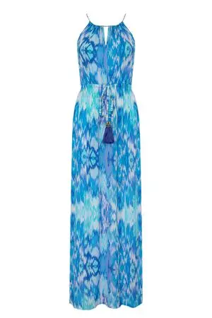 SOPHIA ALEXIA Sea Dream Antigua Crinkle Maxi Dress - Blue