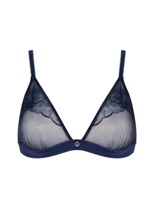 BONBON LINGERIE Coco Heart Triangle Bra - Blue