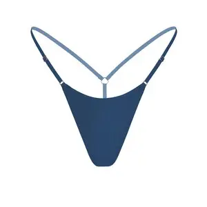 MONIQUE MORIN LINGERIE Caress Micro-g String Dark Denim - Blue