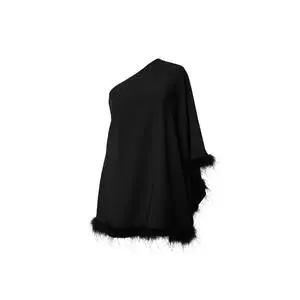 THE GT ATELIER Fur-trim One-shoulder Dress