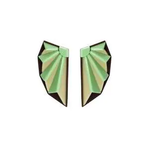 GISSA BICALHO Handmade Acrylic Earring Papyrus Chocolate - Brown