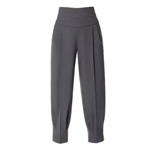 AGGI BY HALEWSKI Bianca Castlerock Cropped Trousers - Grey
