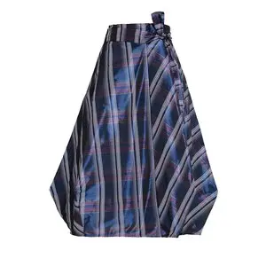 BIANCA POPP Tartan Taffeta Wrapped Skirt