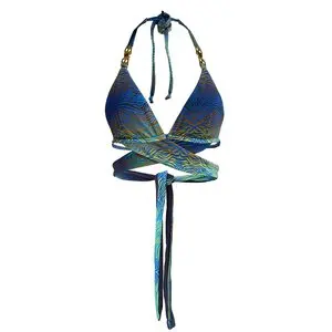 TOUCH BY ADRIANA CAROLINA Quirk Bikini Top Exotic Zebra Print - Yellow