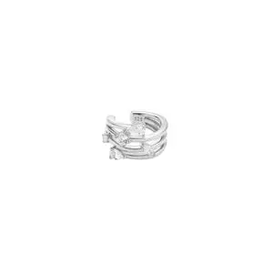 VANCHI Vale Crystal Ear Cuff - Silver
