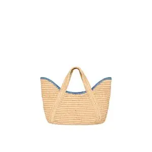 MY STYLE BAGS Neutrals Hand Bag Mery In Straw - Blue