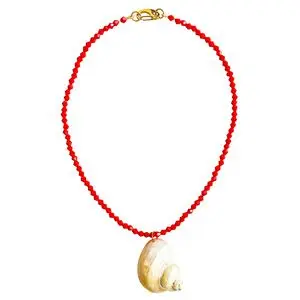 SMILLA BRAV Sienna Necklace Shell - Red