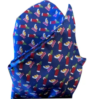 LAZYJACK PRESS Sunday Funday Pocket Square - Blue