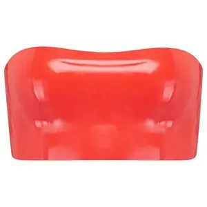 ELISSA POPPY Latex Crop Top - Red