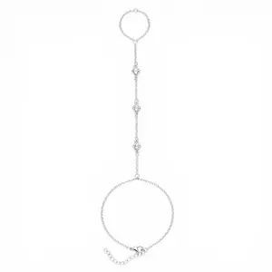 JAGGED HALO JEWELRY Margot Hand Chain - Silver