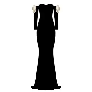 NUR KARAATA Windsor Gown - Black