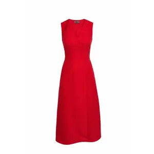 GIRL IN MIND Hazel Tailo Sleeveless Midi Dress - Red