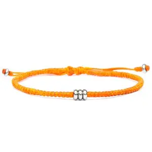 HARBOUR UK Iron Flow Steel Rope Bracelet - Orange