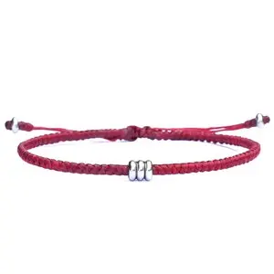 HARBOUR UK Harbour Uk Iron Flow Steel Rope Bracelet Red