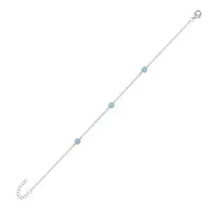 SPERO LONDON Blue Opal Bracelet In Sterling - Silver